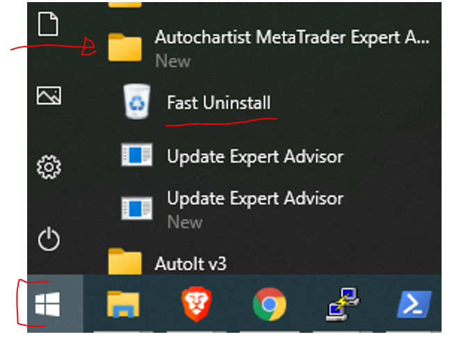 Autochartist - MetaTrader - Plugin Uninstall
